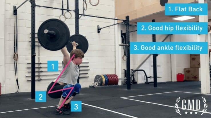 How To Increase Mobility For Overhead Barbell Squats 👉 GMB Fitness